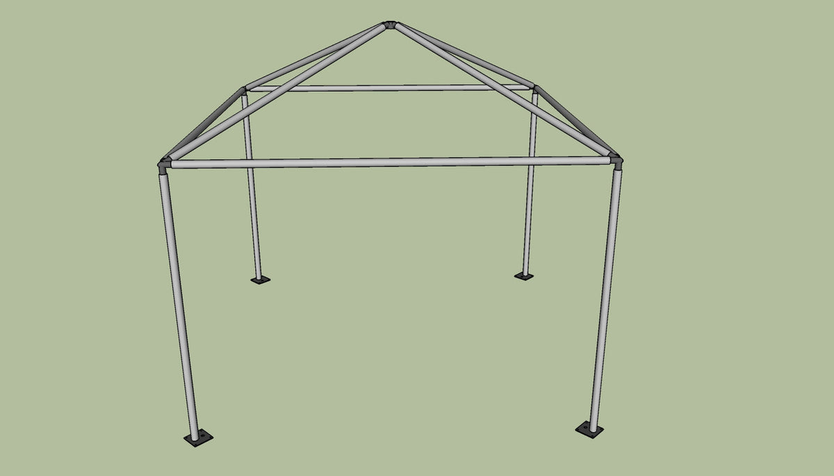 10' x 10' High Peak Frame Tent - With Premium Tension Cover – Ohenry ...